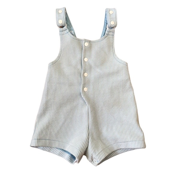 Vintage | One Pieces | Vintage Blue And White Striped Overall Onesie ...